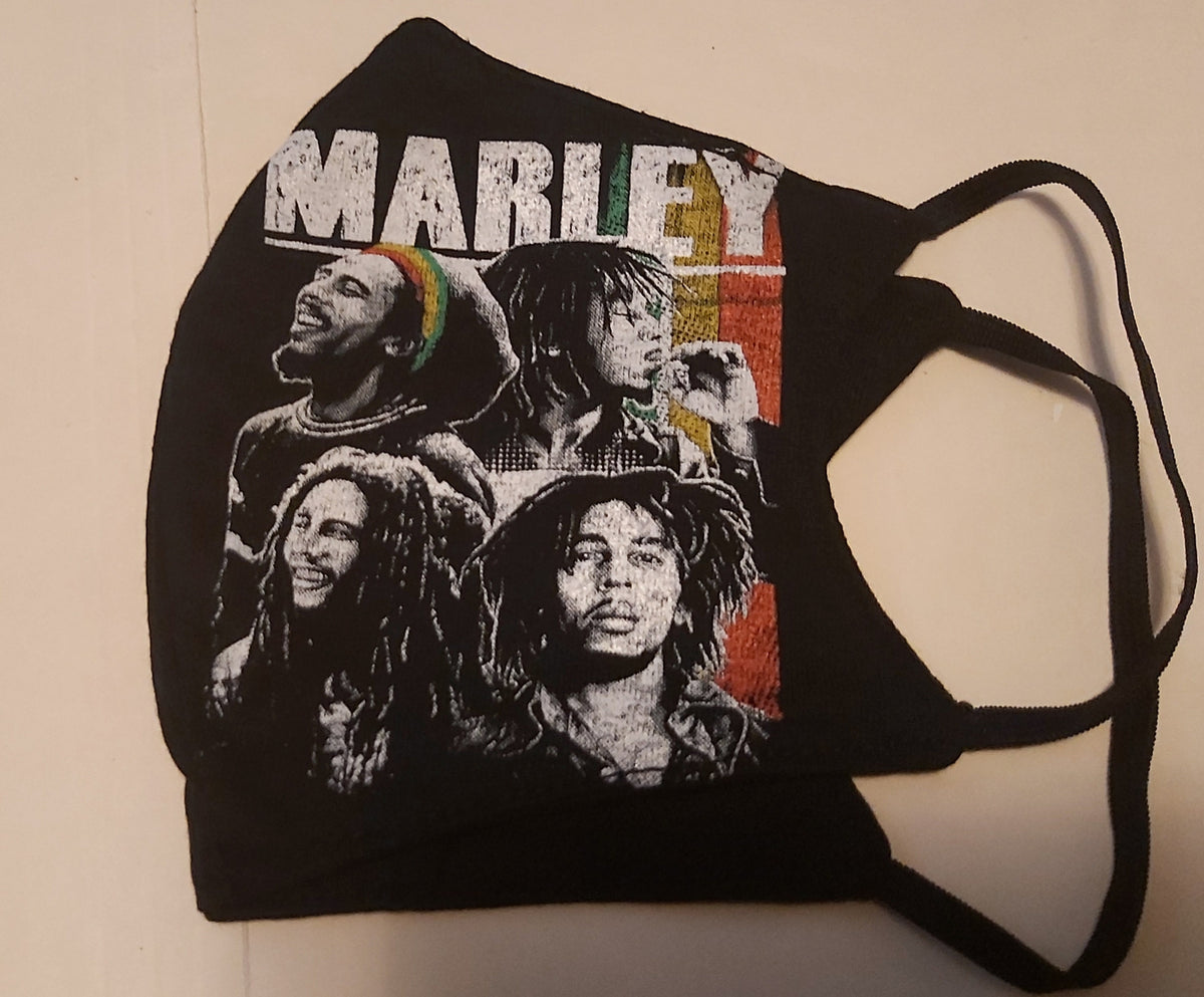 Bob Marley face mask/Glow in the dark/3D graphic design/Bob Marley sou ...