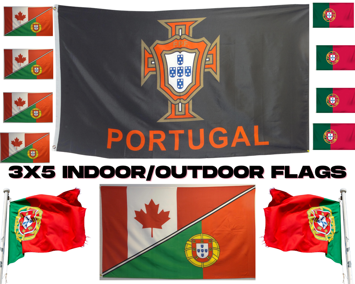 Portugal FPF Black 3x5 Flag Indoor Outdoor Pole Celebration Souvenir ...