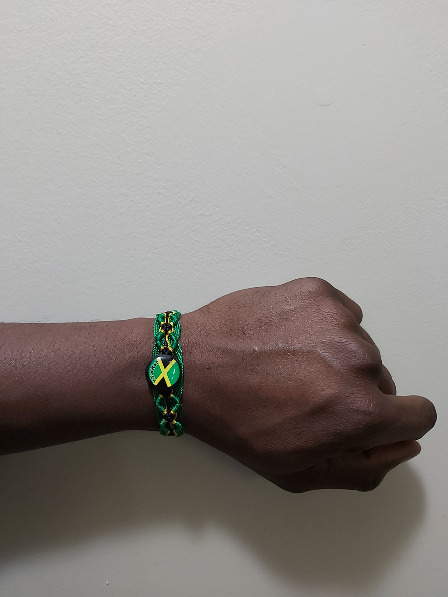 Jamaican Knitted friendship bracelet/Handmade Reggae Jamaican wristban ...