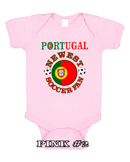 Portuguese New Soccer Fan Onesie/Newborn Baby Souvenir Bodysuit ...