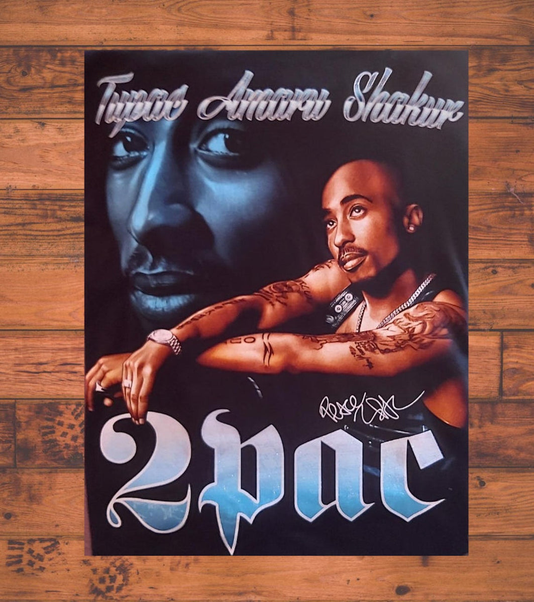 2PAC Hip Hop Unisex Souvenir Shirt/Tupac Shakur 3D Graphic Double Side ...