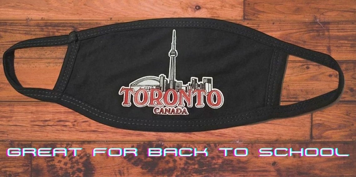 Toronto Skyline face mask/Toronto CN Tower design/100% Cotton material ...